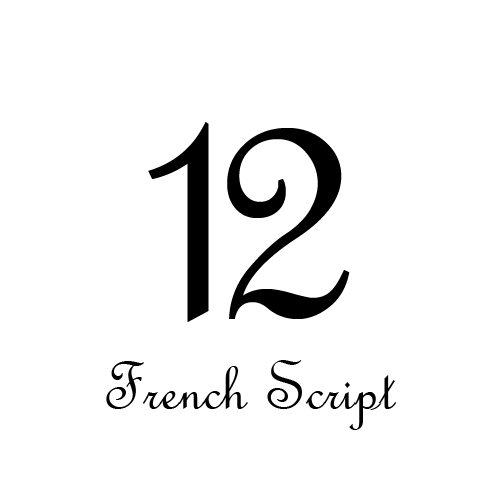 Vinyl Cut Clock Numbers - 12,3,6,9